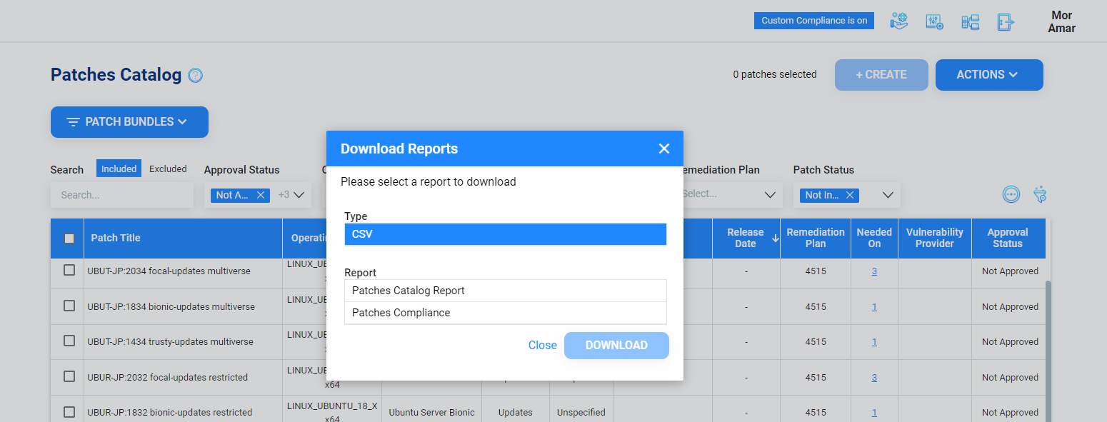Report: Patches Compliance – JetPatch