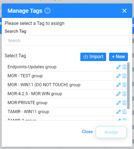 Manage Tags and Tagging Endpoints – JetPatch
