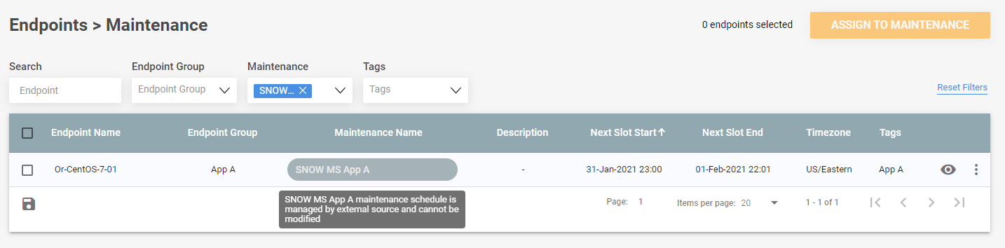 ServiceNow - Maintenance Schedules (CMDB) – JetPatch